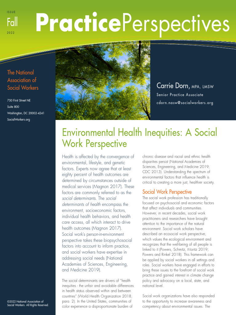 Environmental Health Inequities in Social Work | PDF | Natural ...