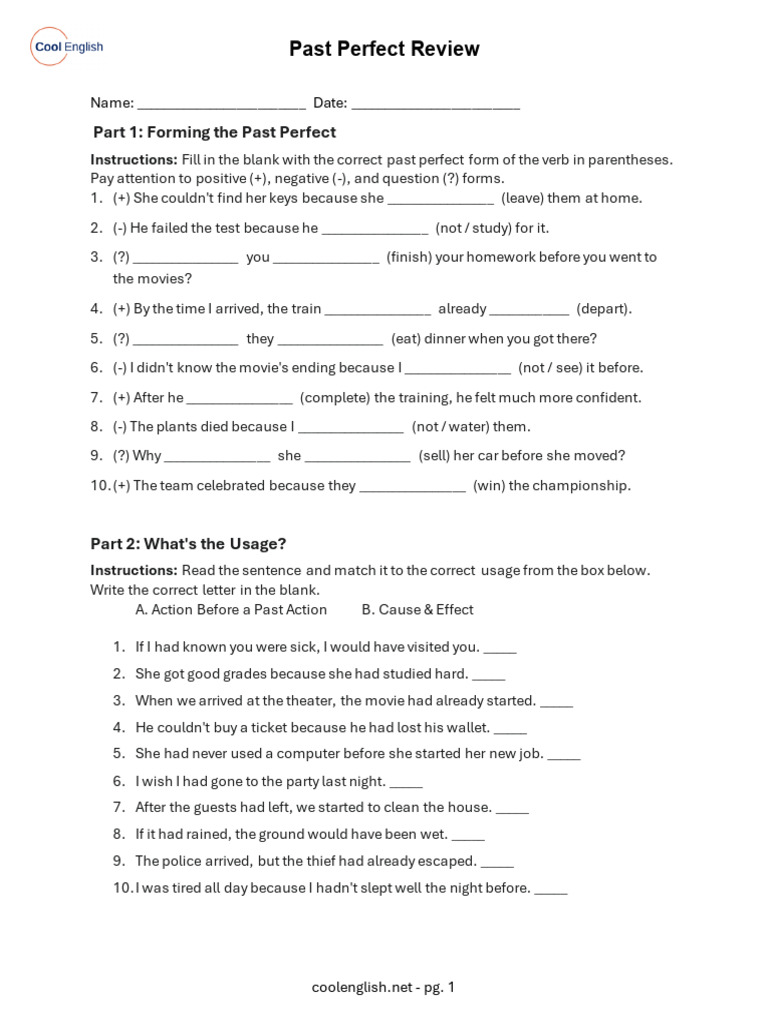 Past Perfect | PDF