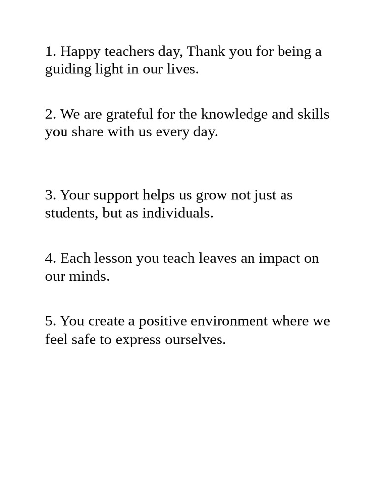 Teachers Day | PDF