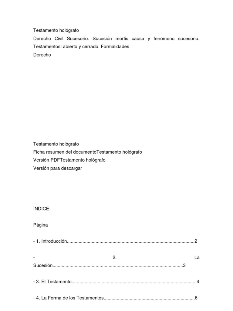 testamento olografo | Voluntad y testamento | Herencia | Prueba ...