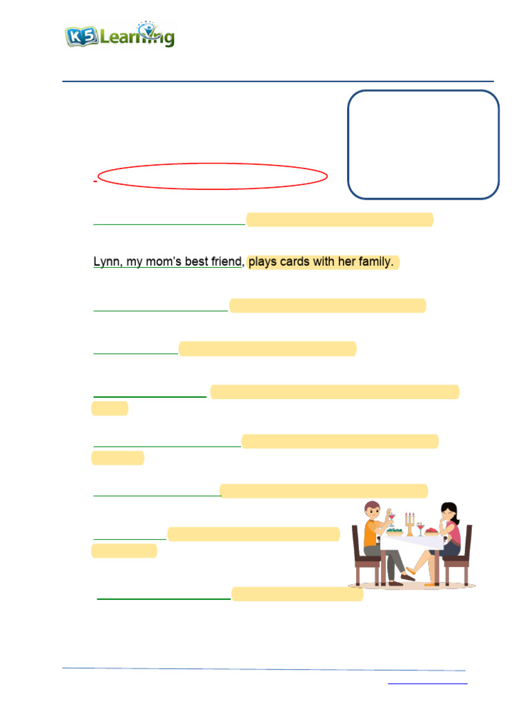 Subjects and Predicates Worksheet | PDF