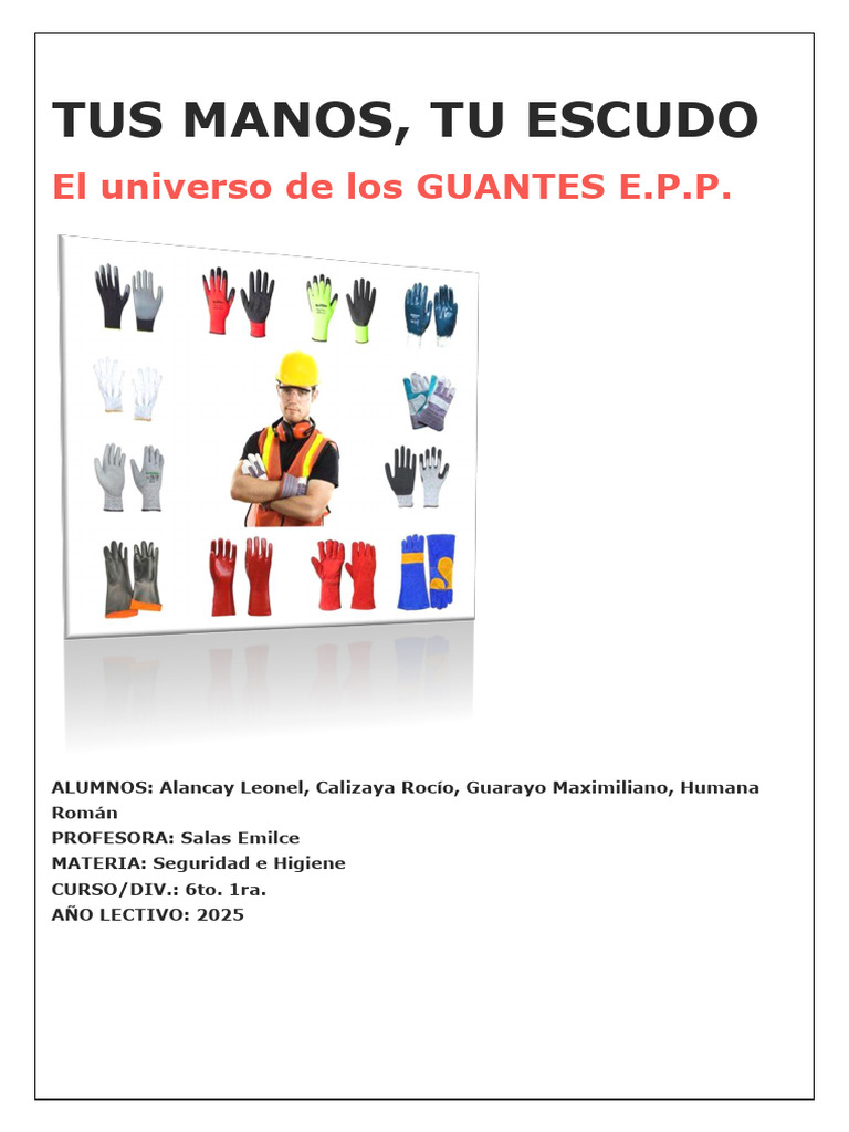 Seg. E Hig. EPP Guantes | PDF | Guante | Soldadura