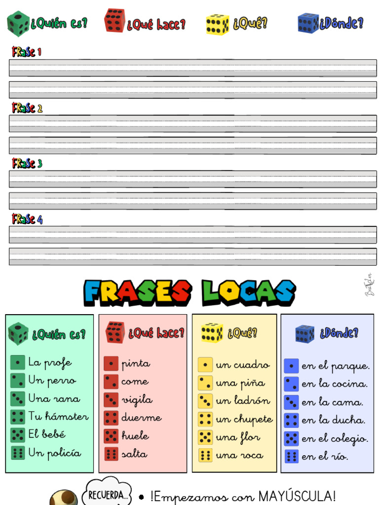 Frases locas y personajes divertidos | PDF