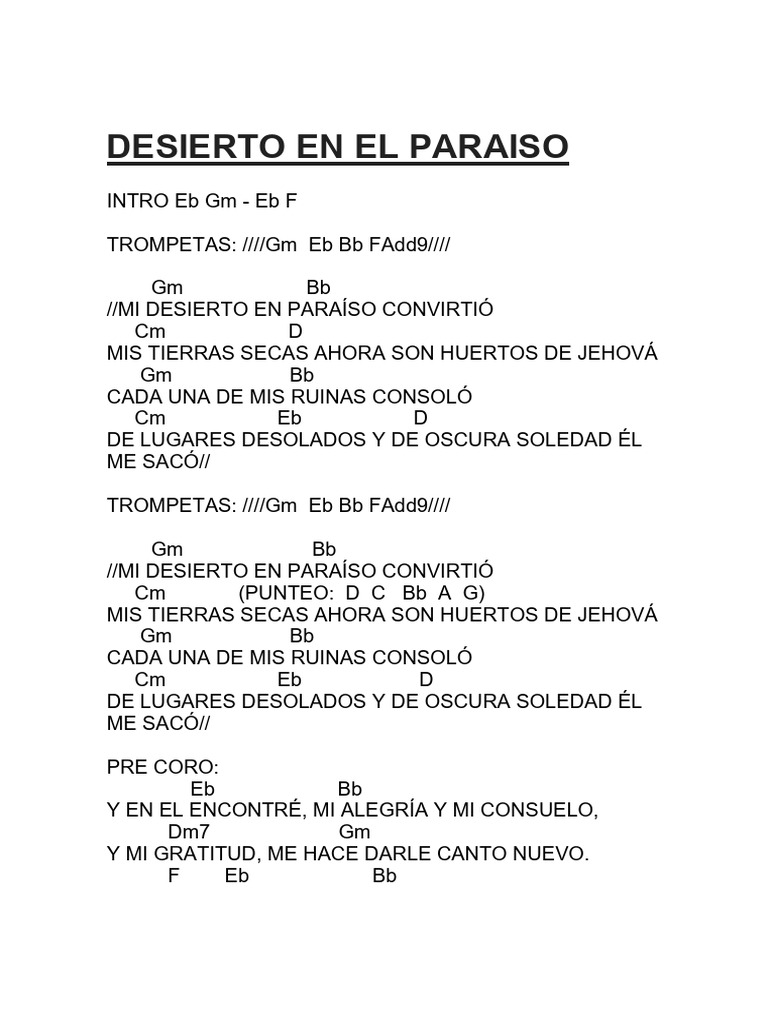 Desierto en El Paraiso Hanna Ponce | PDF