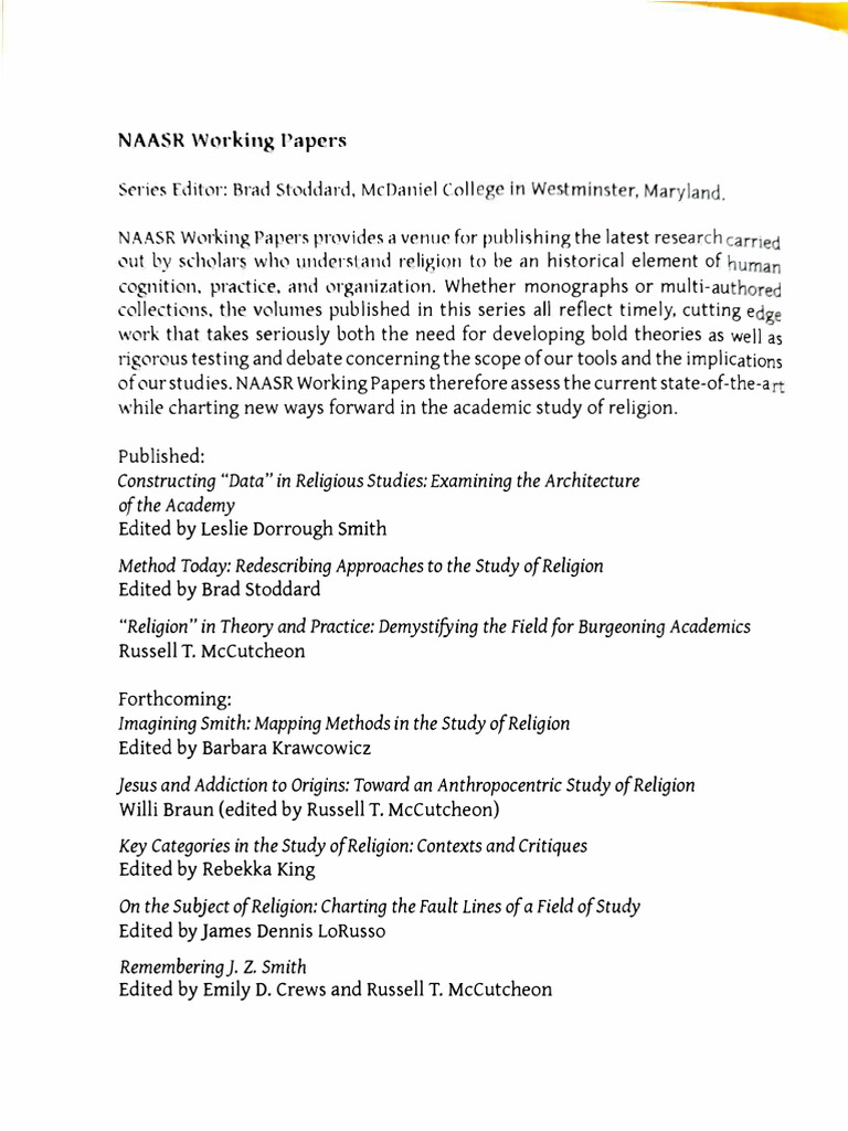 Josephson Storm, 3 Religious Studies and Jargon of Authenticity | PDF ...