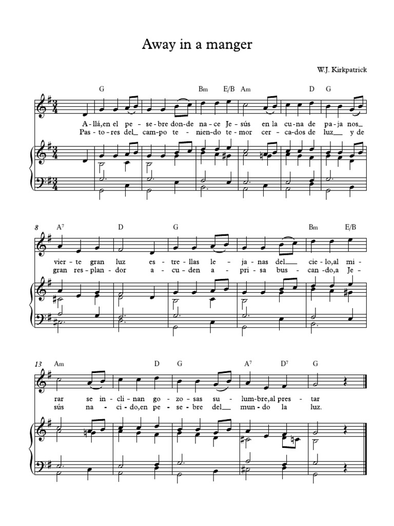 Away in A Manger | PDF