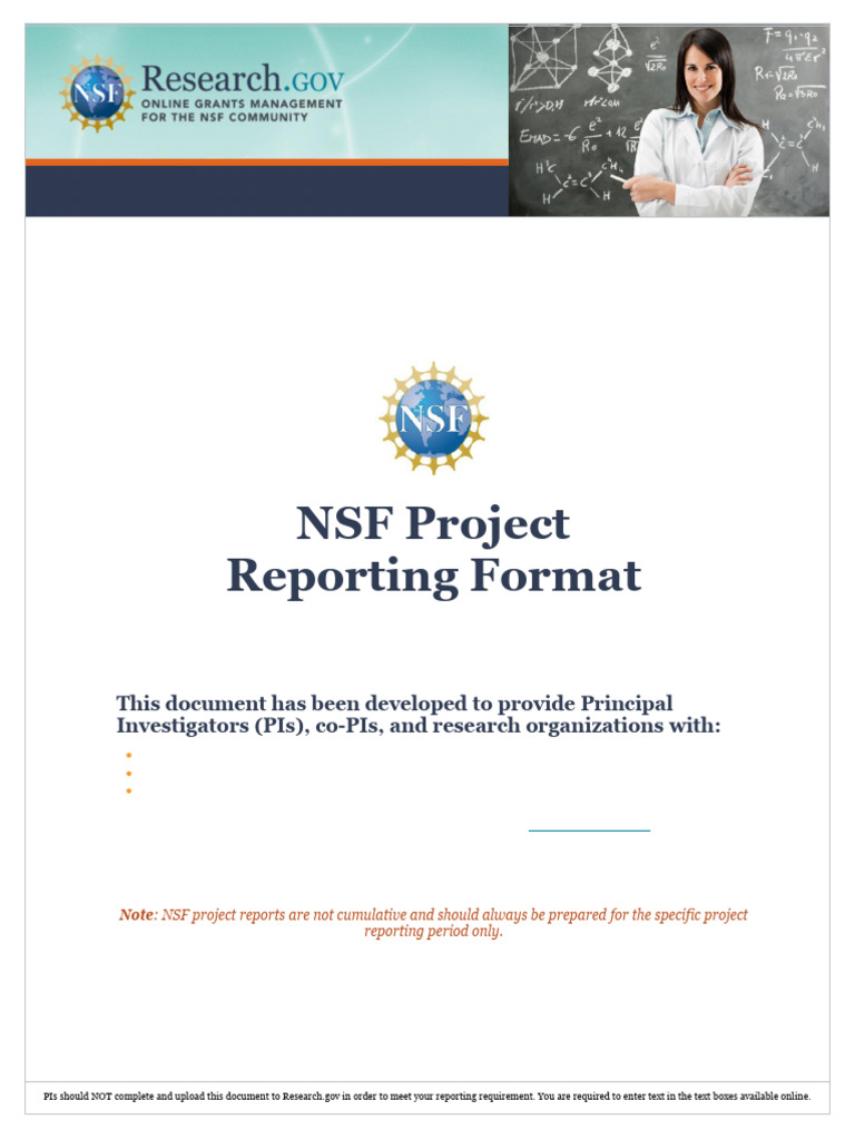 NSF Project Report Template | PDF | Thesis