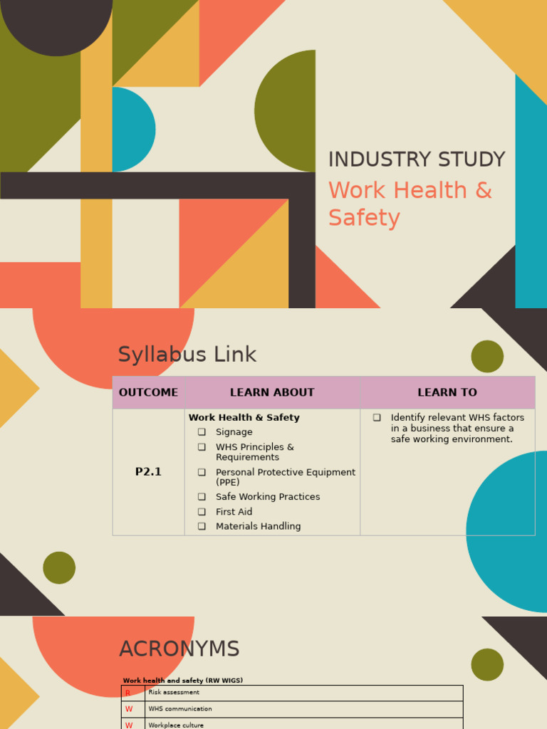 Work Health & Safety in Multimedia | PDF | Occupational Safety And ...