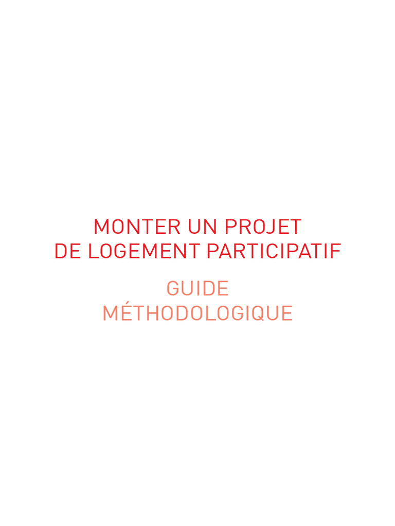 Guide du logement participatif en Wallonie | PDF | Logement