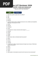 LET 2026 Reviewer with Answer Key | PDF | Learning | Curriculum