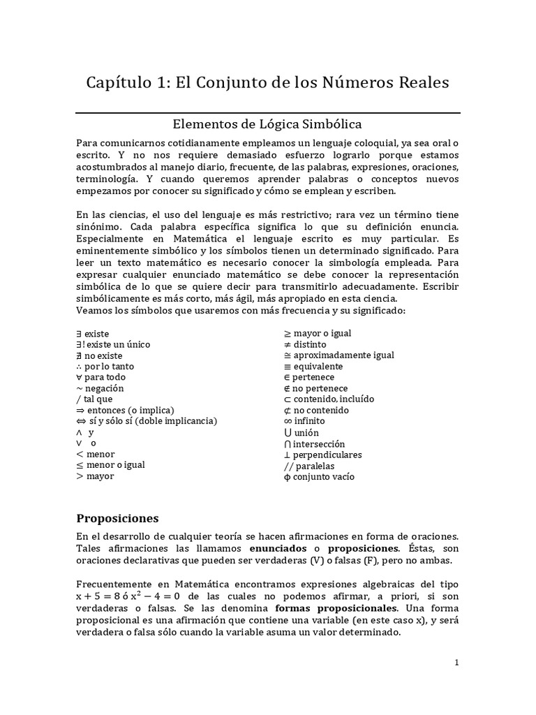 Lógica Simbólica y Proposiciones Matemáticas | PDF | Número racional ...