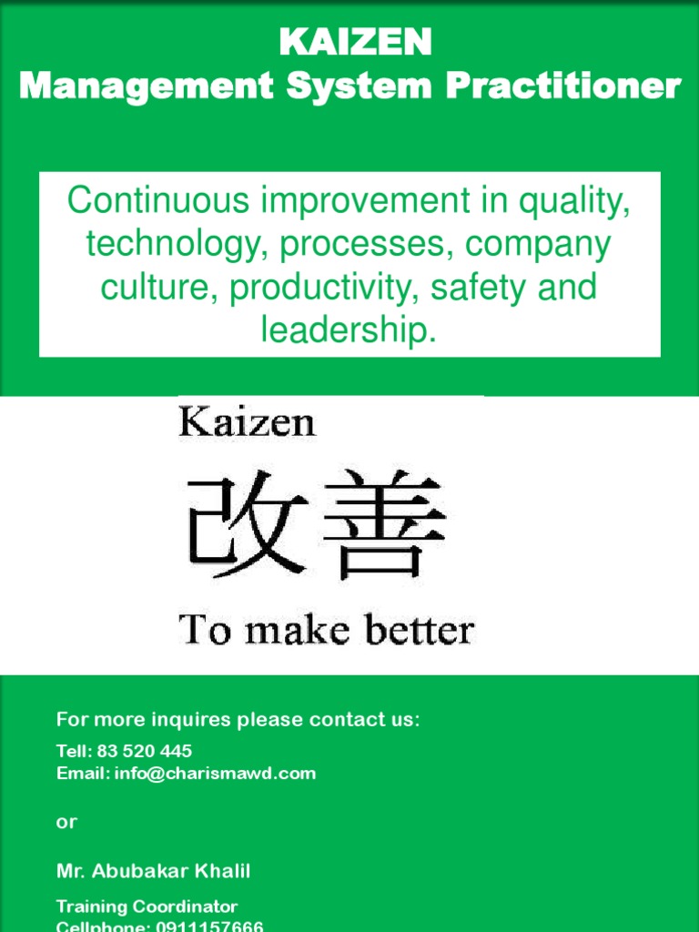 Kaizen Training for Practitioners | PDF