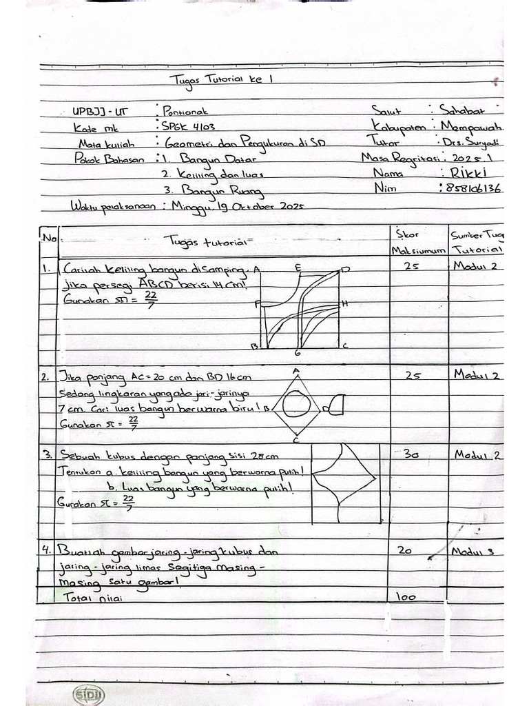 Tugas 1 MTK (Rikki) | PDF