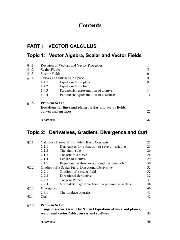 Part 1: Vector Calculus Topic 1: Vector Algebra, Scalar and Vector ...