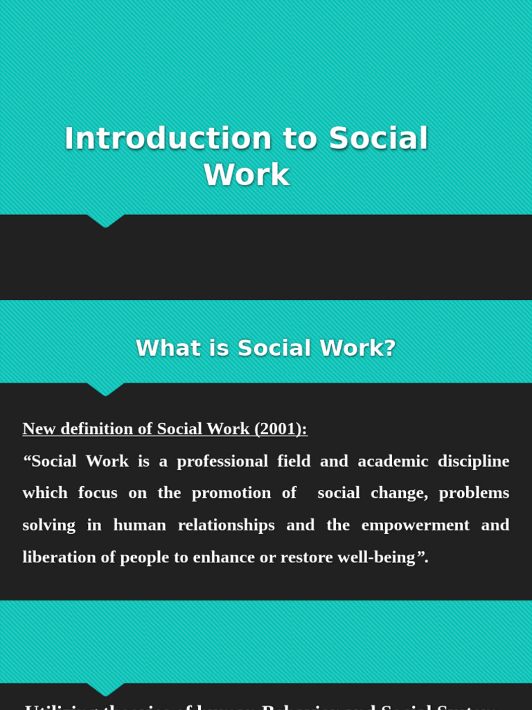 Overview of Social Work Principles | PDF | Social Work | System