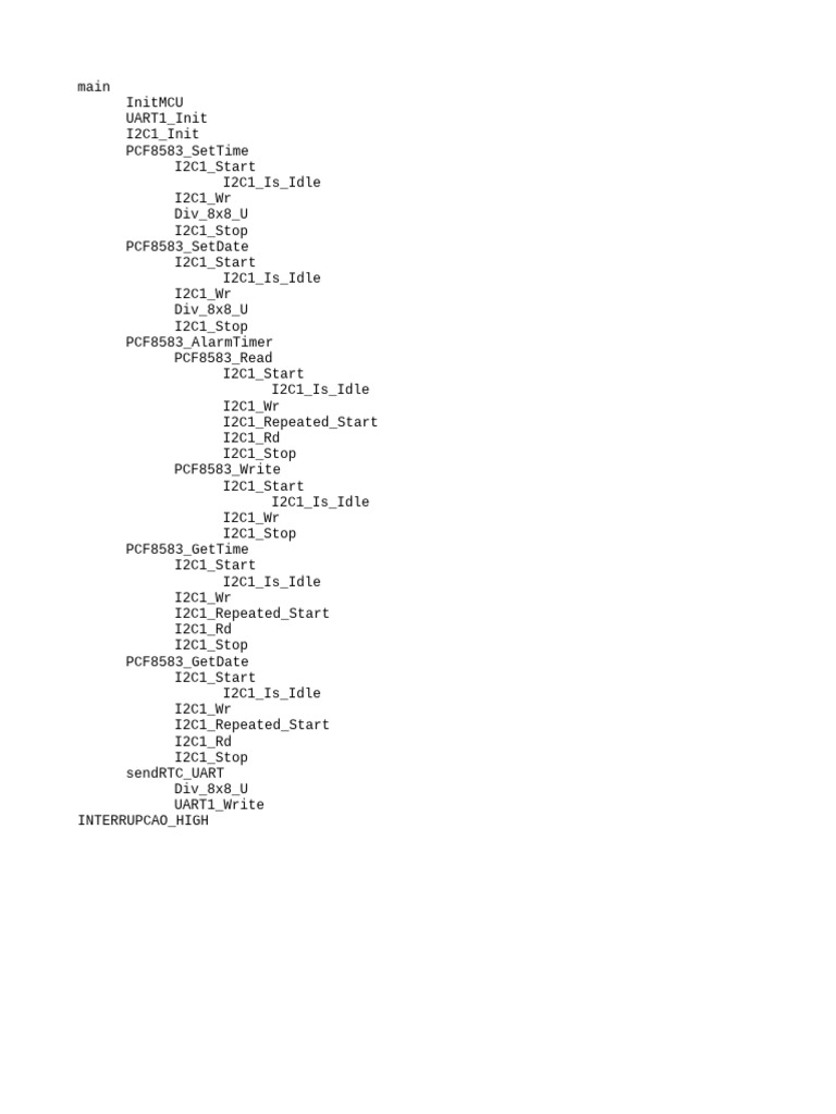 01 Unidade Projeto RTC Pcf8583 API - Mcppi Callertable | PDF