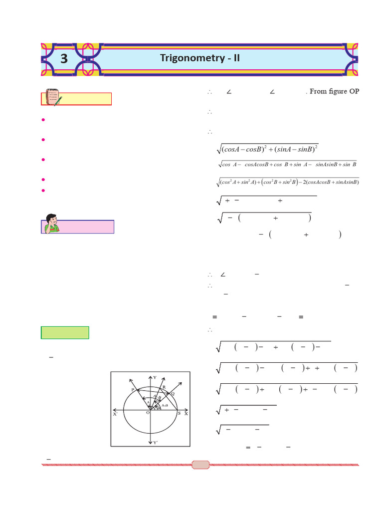 Trigonometric Functions of Angles | PDF | Trigonometry | Trigonometric ...