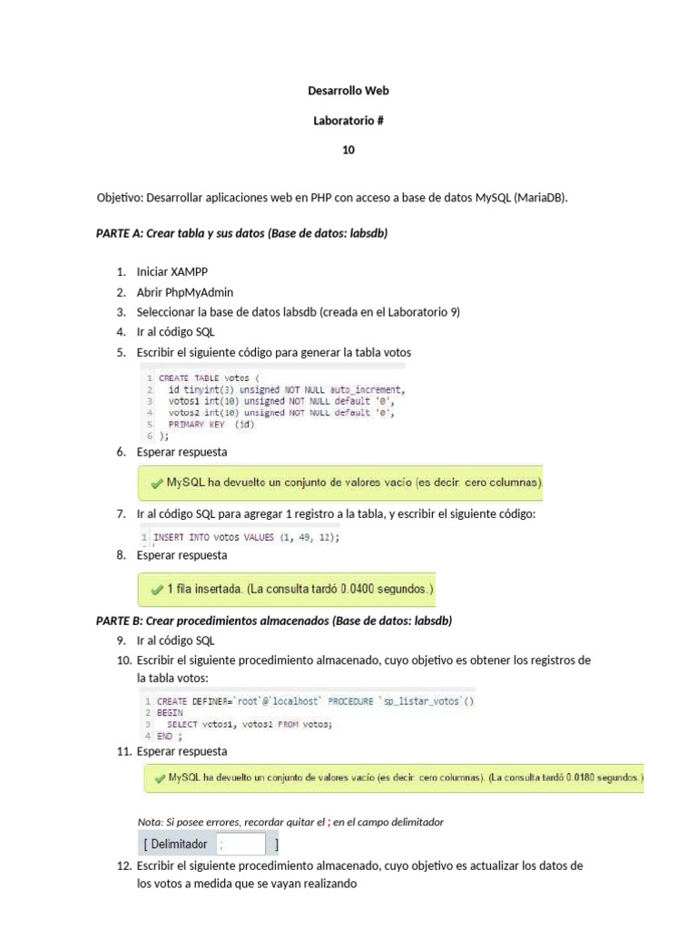 DSWeb Lab10 | PDF | Php | SQL