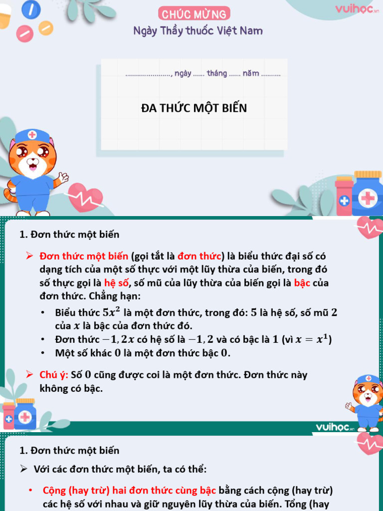 1 46 Nc Da Thuc Mot Bien | PDF