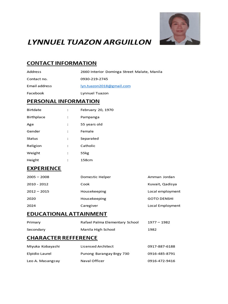 Lynnuel Tuazon Arguillon | PDF