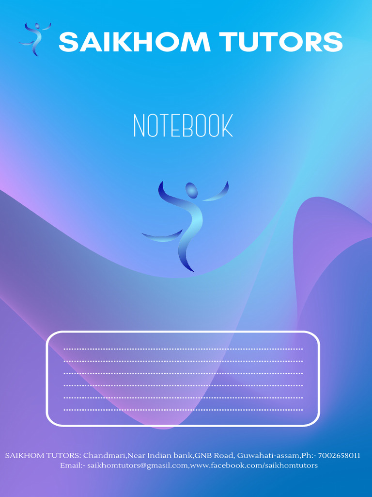 Blue Purple Modern Gradient Notebook Book Cover (1) | PDF