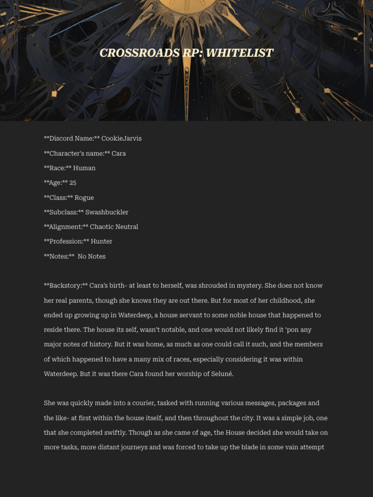 Crossroads RP - Whitelist | PDF