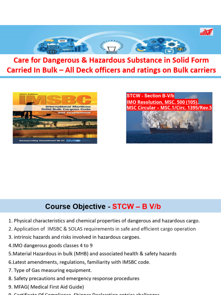 Handling Hazardous Bulk Cargo Safely | PDF | Dangerous Goods | Cargo