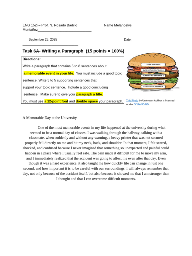 Copia de Task 6A - Writing A Paragraph | PDF