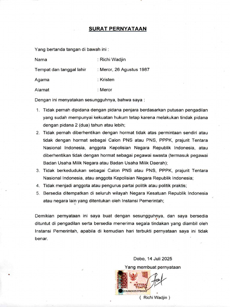 Surat 5 Poin | PDF