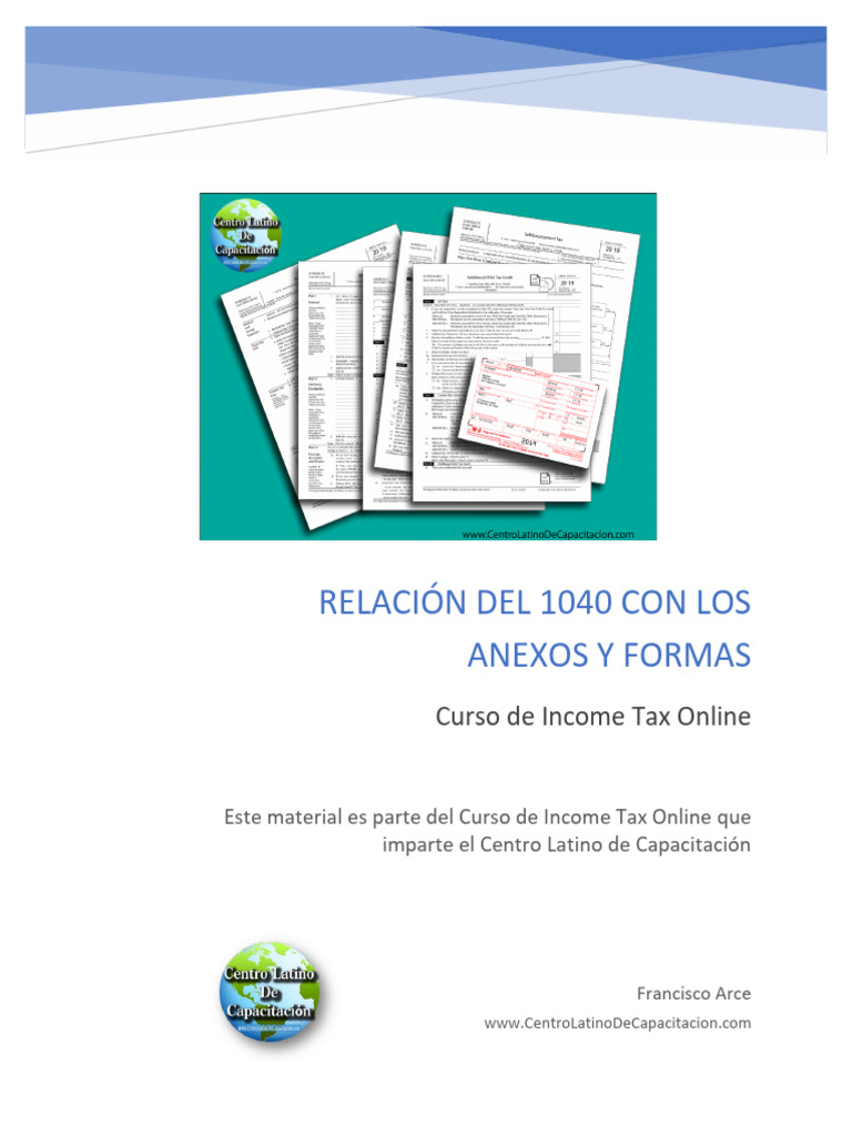 Relación del Formulario 1040 con Anexos | PDF | Impuestos | Interés