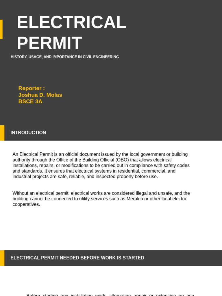 Understanding Electrical Permits | PDF | Regulatory Compliance | Safety