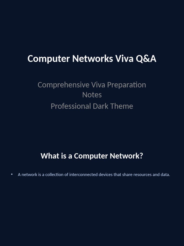Computer Networks Viva QA | PDF | Computer Network | Internet Protocols