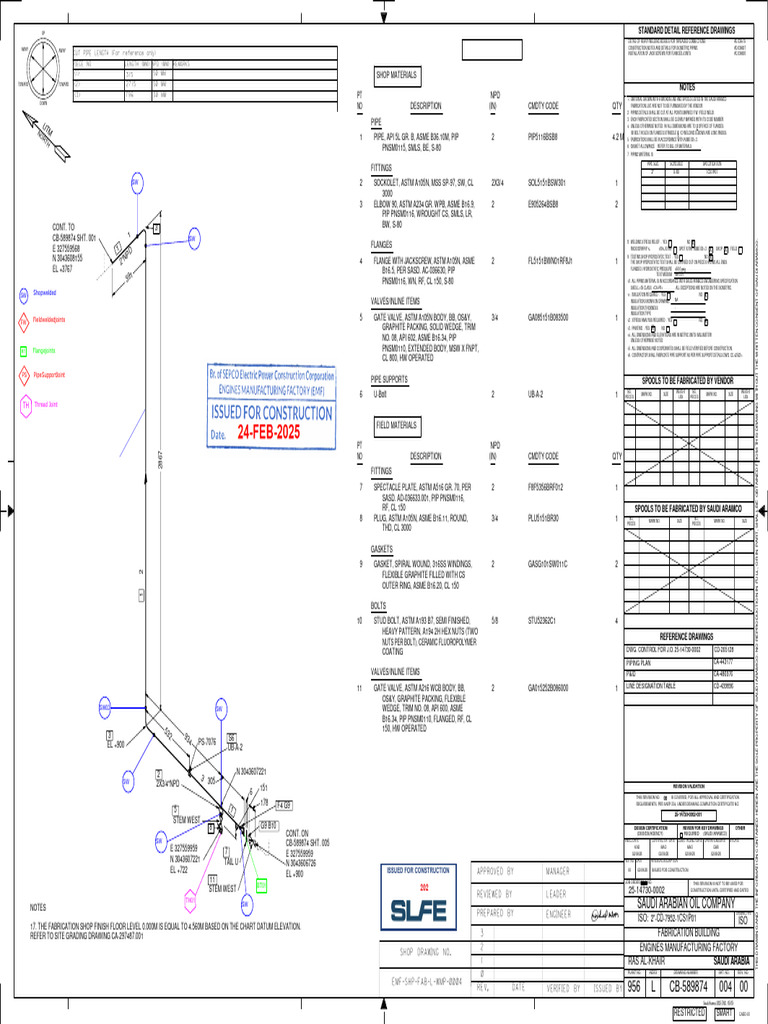 CB-589874-004-V00-REV-C-Welding Map | PDF | Pipe (Fluid Conveyance ...