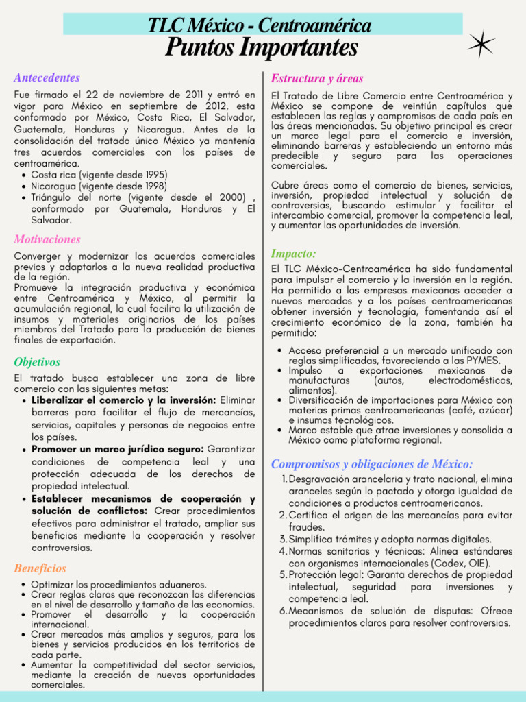 TLC México-Centroamérica: Beneficios y Objetivos | PDF | Tratado de ...