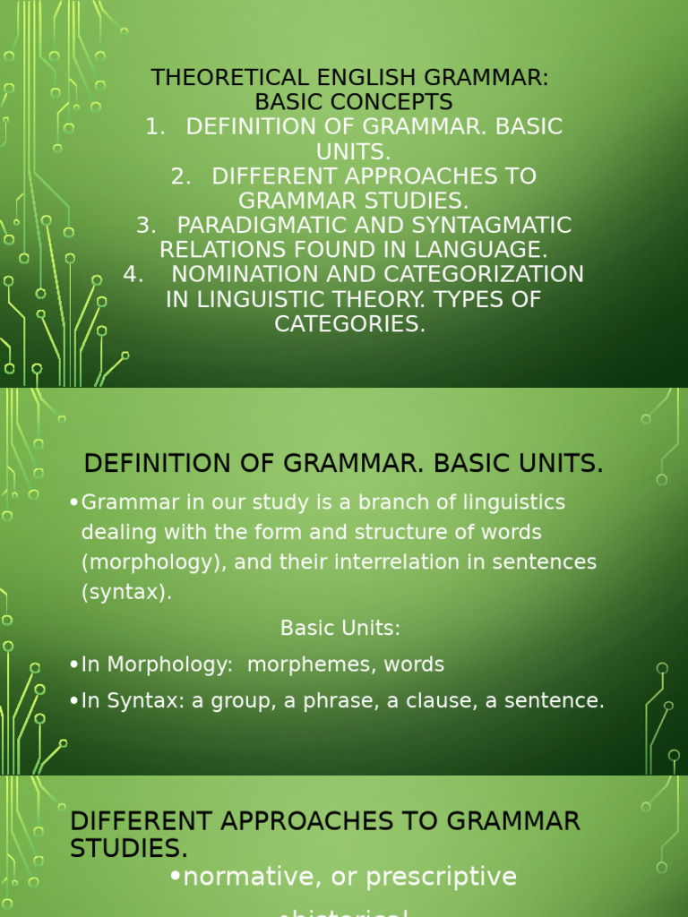 Understanding Theoretical English Grammar | PDF | Syntax | Word