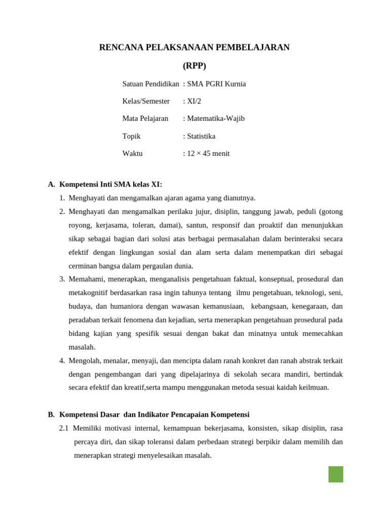 RPP XI 1,, | PDF