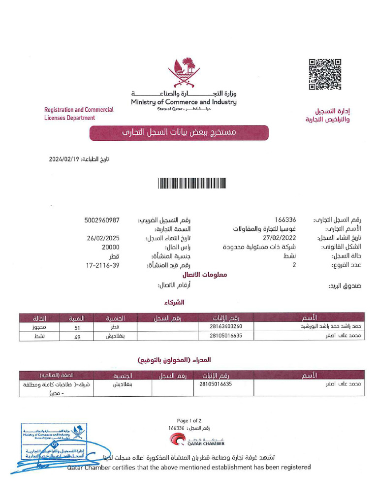 Documents of Sponsorship Compay | PDF