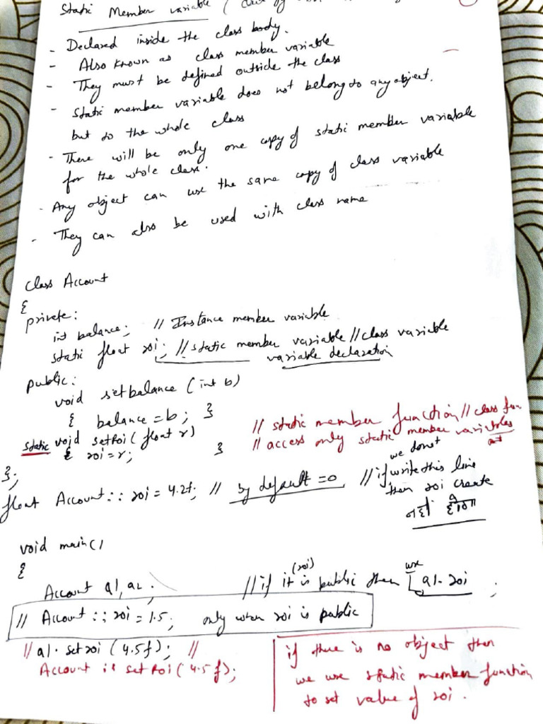 Static Variable and Function, Programs | PDF