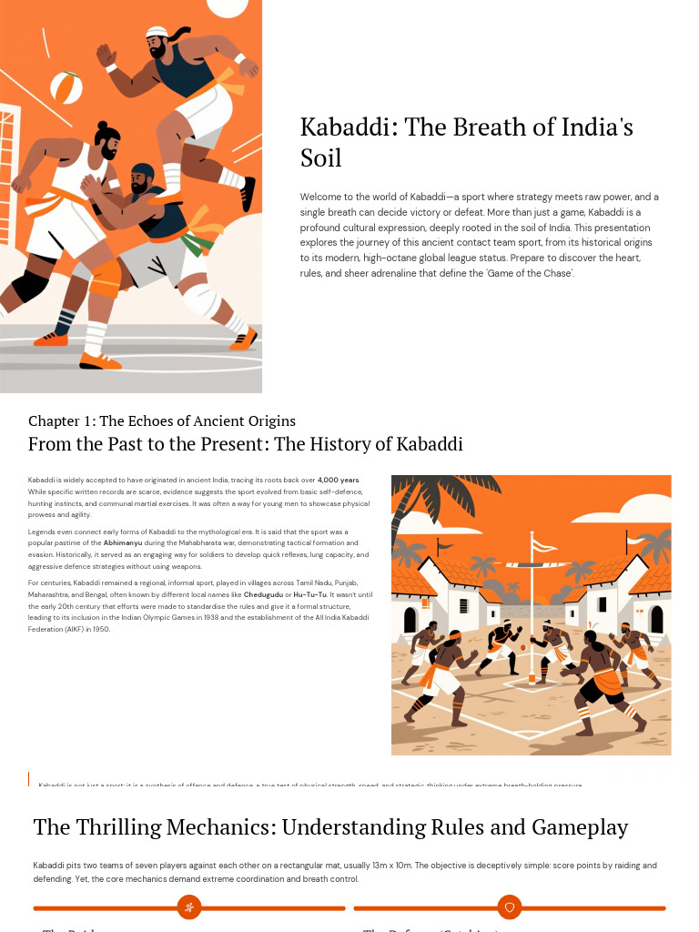 Kabaddi The Breath of Indias Soil | PDF | Sports