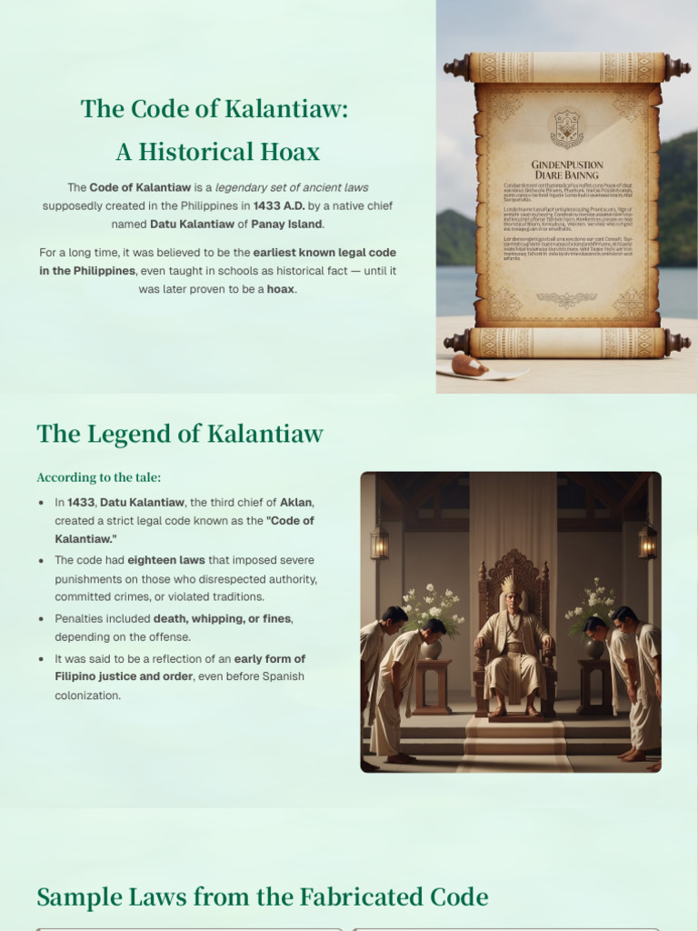 The Code of Kalantiaw: A Historical Hoax | PDF | Philippines
