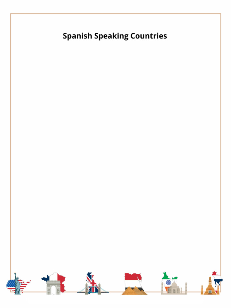 Spanish Speaking Countries | PDF | Venezuela | National Association ...