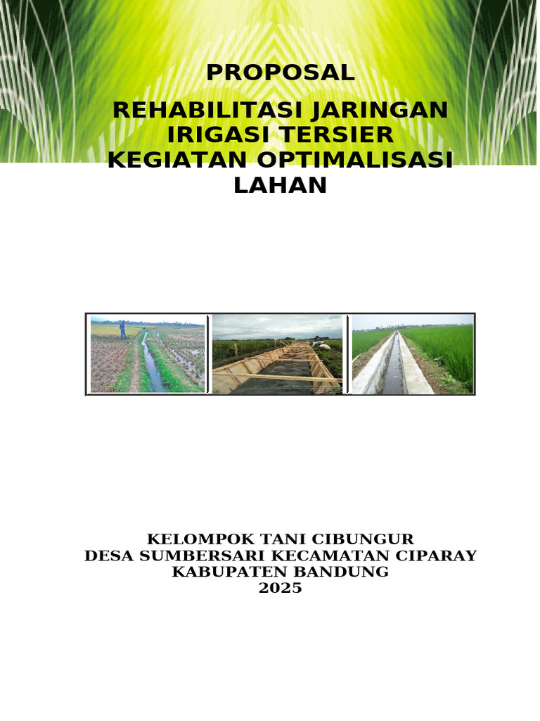 Proposal RJIT OPLAH Poktan Cibungur Ta 2025 | PDF