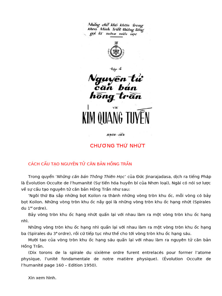 Nguyên Tử Căn Bản Hồng Trần & Sutratma | PDF