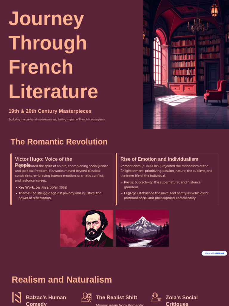Journey Through French Literature - PPTX 20251029 222501 0000 | PDF ...