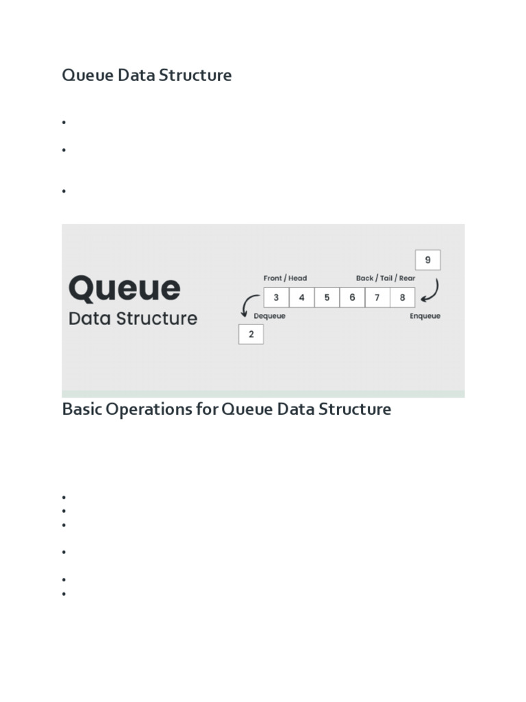 week 4- Queue Data Structure | PDF | Queue (Abstract Data Type) | Computer Architecture