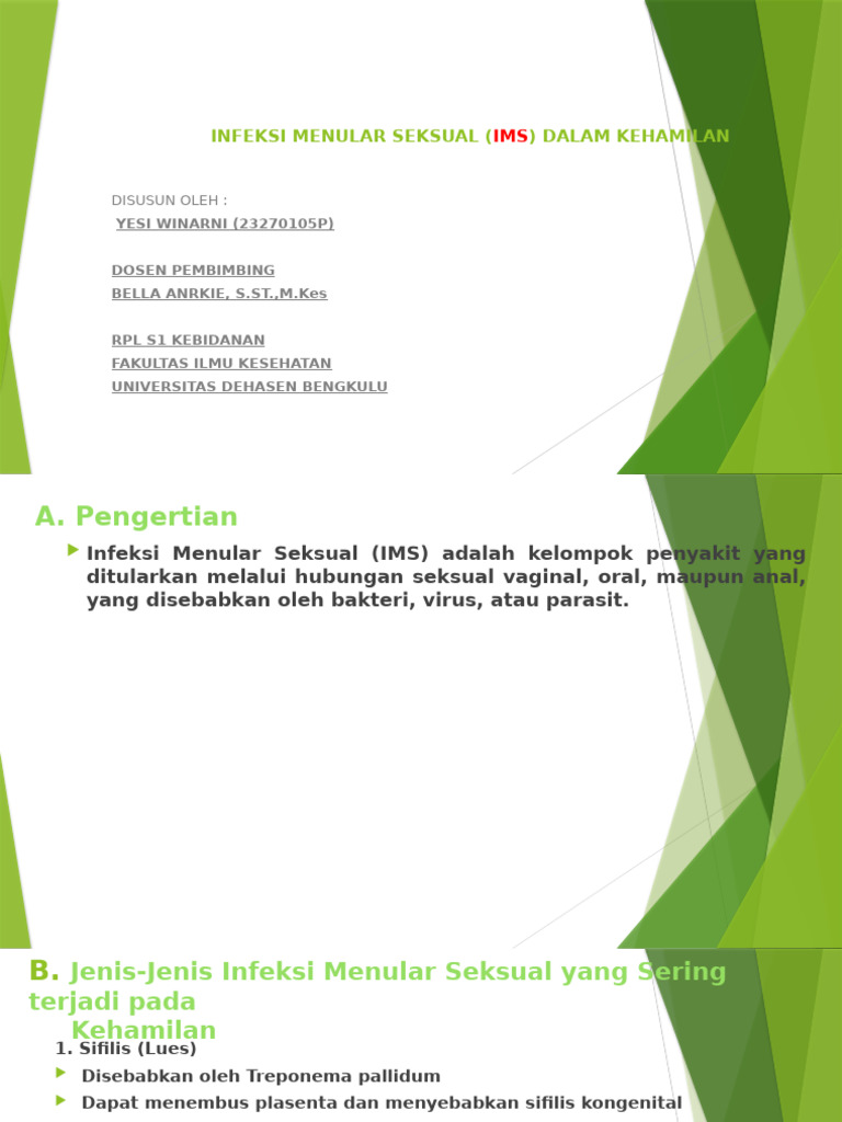 PPT INFEKSI MENULAR SEKSUAL (IMS) DALAM KEHAMILAN | PDF