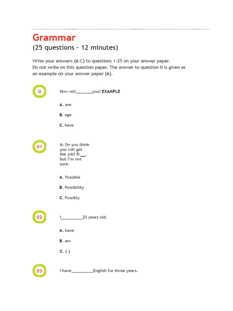 APTIS Grammar and Vocabulary Practice Test | PDF | Chess | Chess Theory