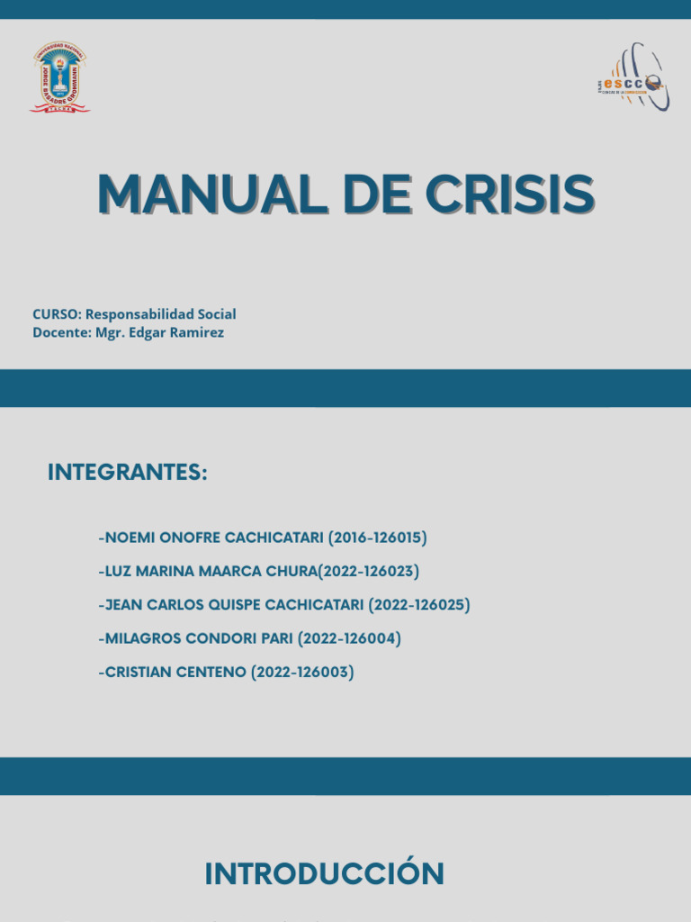 Grupo 2 - Manual de Crisis | PDF | La seguridad informática | Seguridad