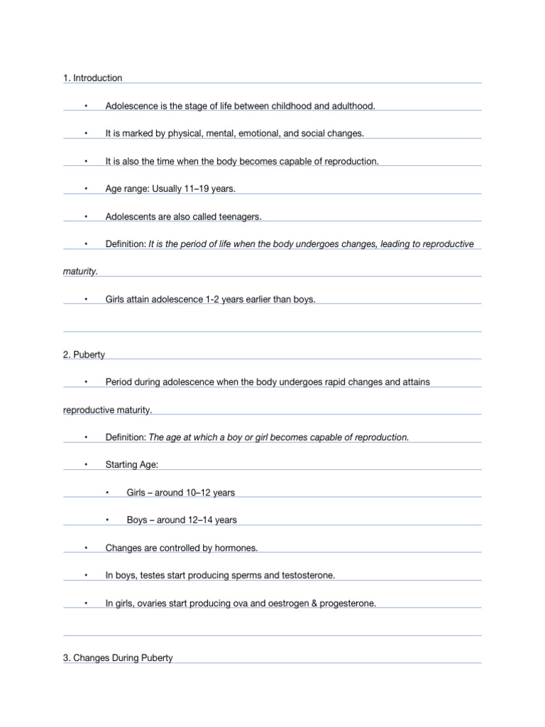 Understanding Adolescence and Puberty | PDF | Menstrual Cycle | Puberty
