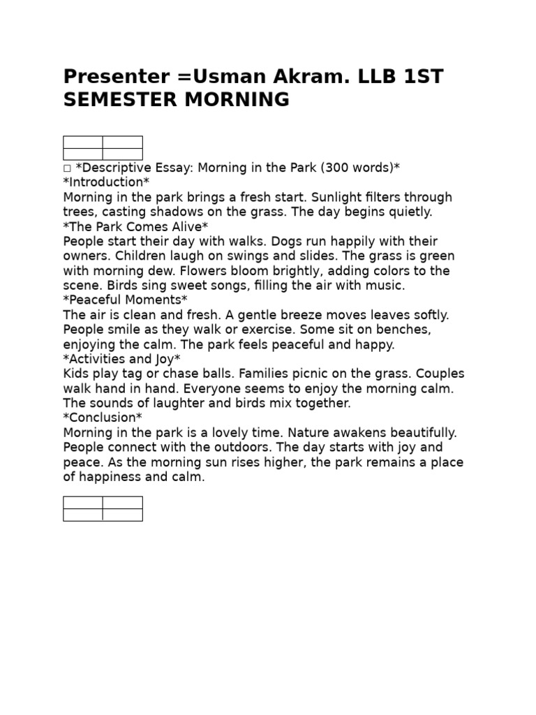 Presenter Usman Akram. LLB 1st Semester Morning | PDF